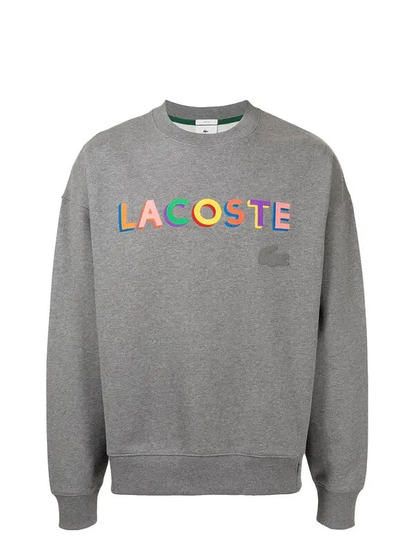 Lacoste Logo Lettering Sweatshirt - Grey