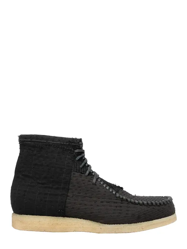 By Walid Lace-up Desert Boots - Black