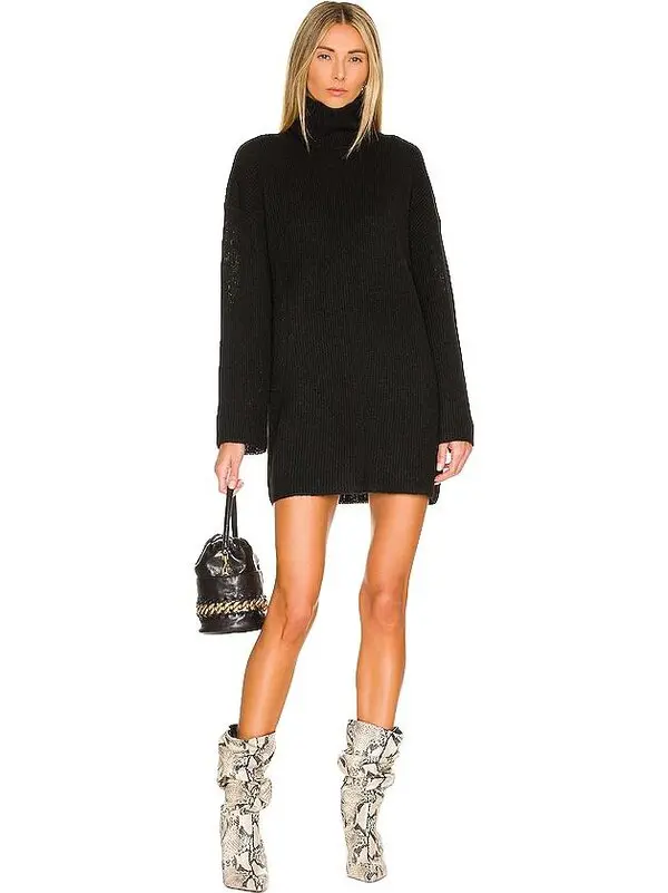 L'academie Sable Sweater Dress - Black