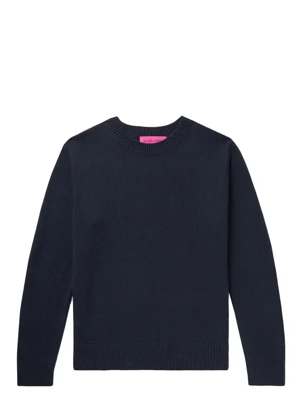 THE ELDER STATESMAN Cashmere Crewneck Sweater - Blue
