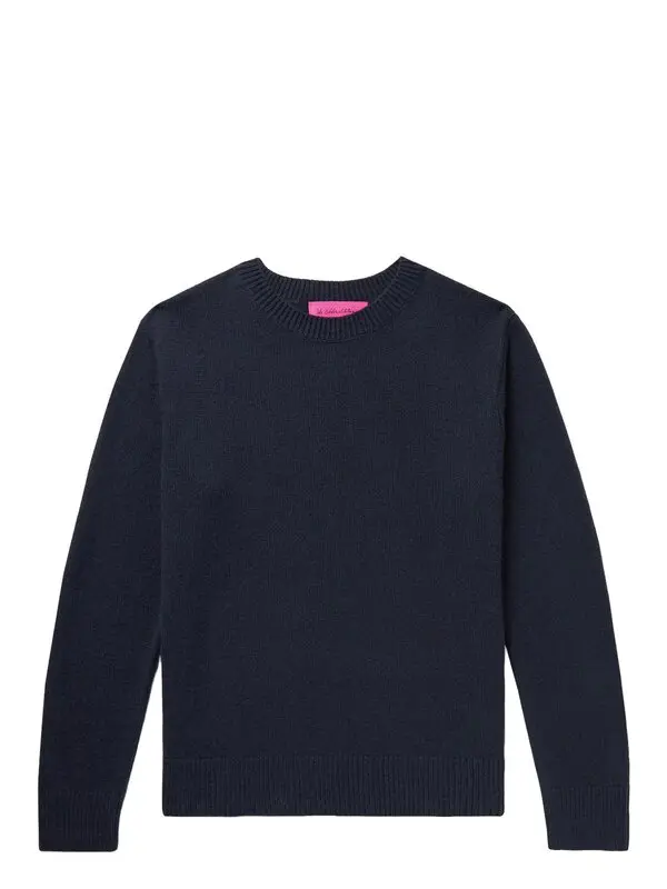 THE ELDER STATESMAN Cashmere Crewneck Sweater - Blue