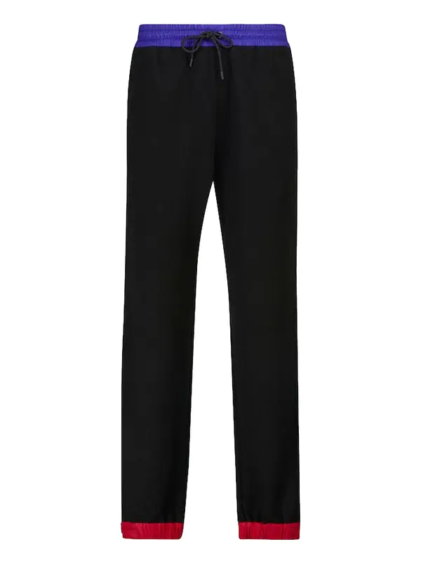 Moncler Fleece Wool-blend Pants - Black