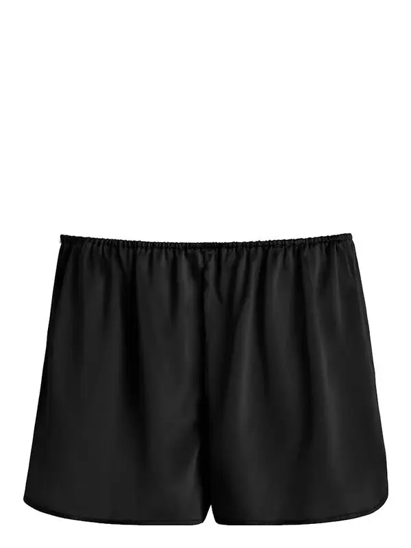 Cuyana Washable Charmeuse Shorts - Black