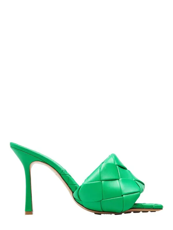 Bottega Veneta The Lido Intrecciato Leather Sandals - Green