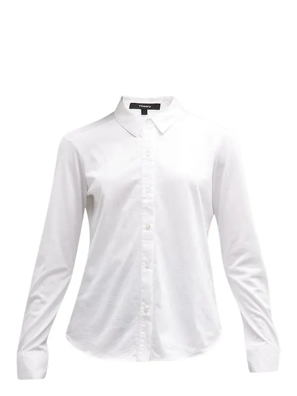 Theory Riduro Organic Cotton Shirt - White - 10