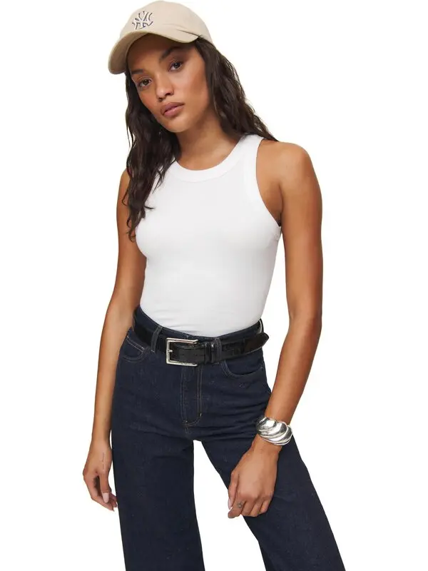 REFORMATION Tasha Tank Top - Ivory