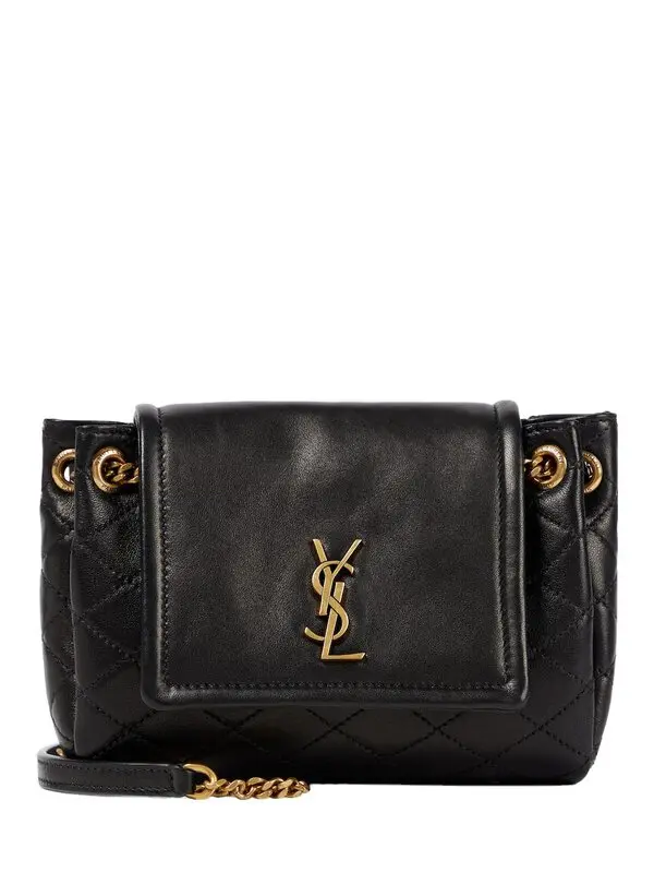 Saint Laurent Nolita Mini Leather Shoulder Bag - Black