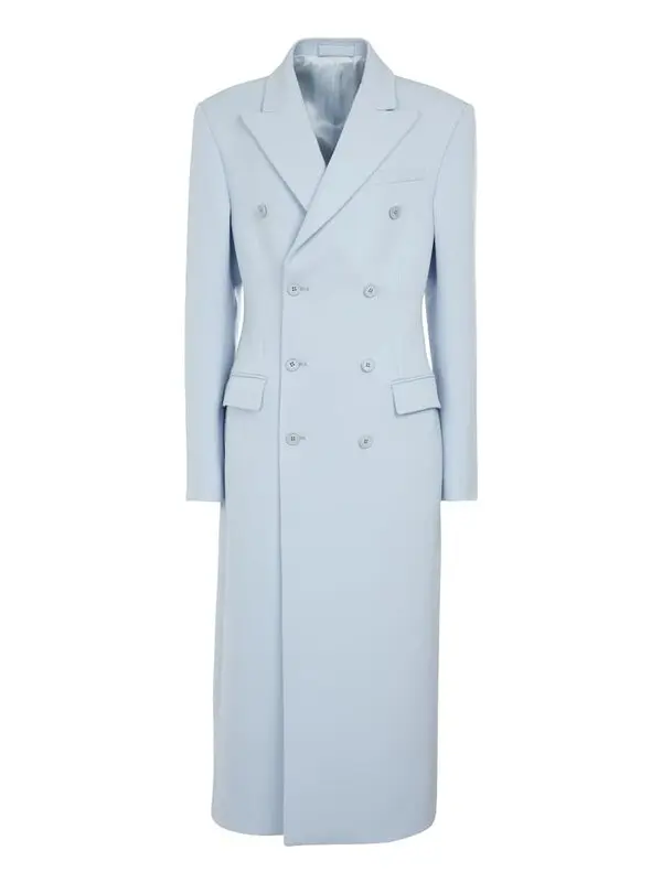 Wardrobe.NYC Double-breasted Wool Coat - Blue