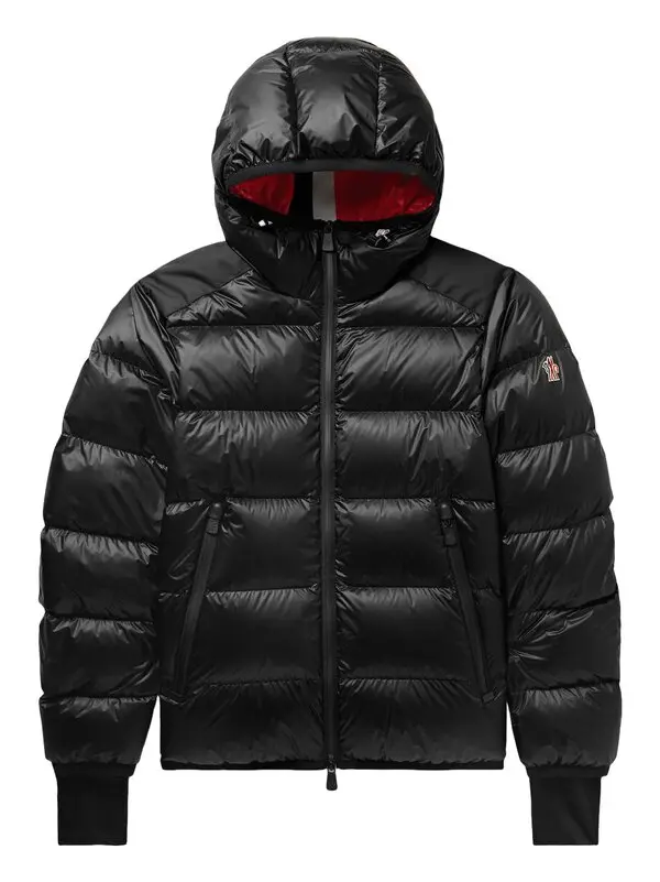 Moncler Hintertux Slim-fit Quilted Hooded Down Ski Jacket - Black