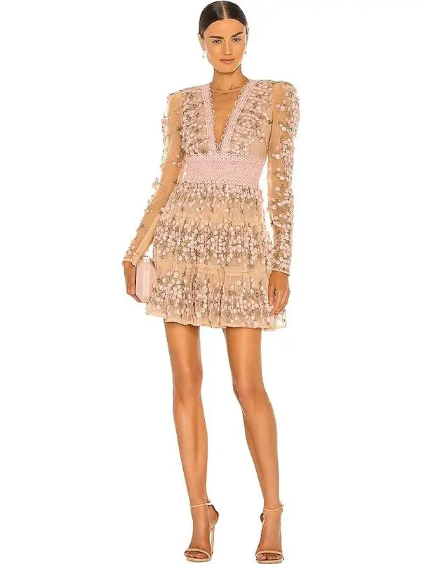 BRONX AND BRONCO Megan Mini Dress - Rose