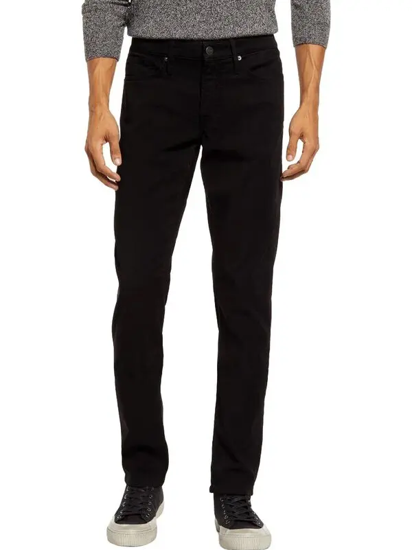 FRAME L'homme Slim Fit Five-pocket Twill Pants - Noir
