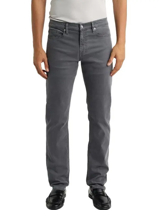 FRAME L'homme Slim Fit Five-pocket Twill Pants - Shadow Grey