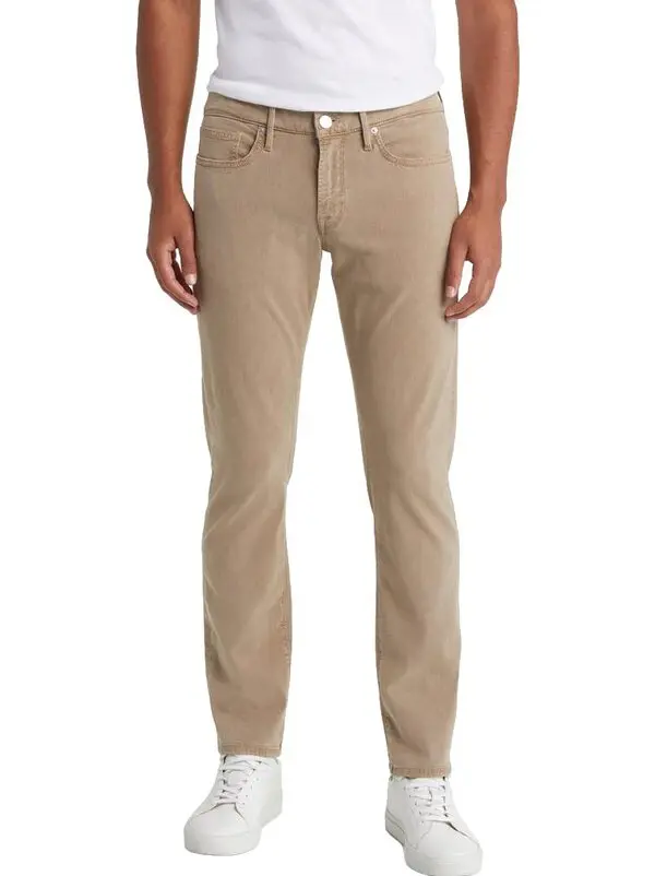 FRAME L'homme Slim Fit Five-pocket Twill Pants - Stone Beige