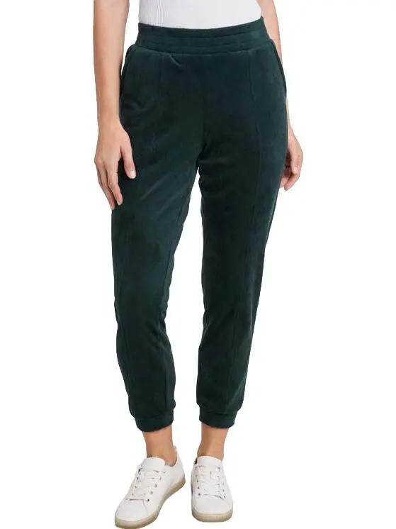1.State Velour Jogger - Green Forest