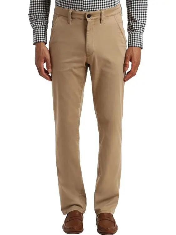 34 Heritage Charisma Relaxed Fit Straight Leg Flat Front Chinos - Khaki Twill