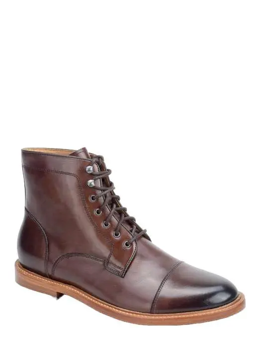 WARFIELD & GRAND Ballast Cap Toe Lace-up Boots - Clove