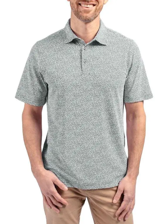 Cutter & Buck Virtue Piqué Botanical Print Polo - Hunter