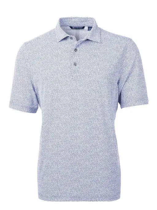 Cutter & Buck Virtue Piqué Botanical Print Polo - Hyacinth