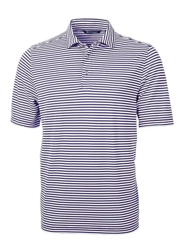 Cutter & Buck Virtue Piqué Stripe Recycled Blend Polo - College Purple