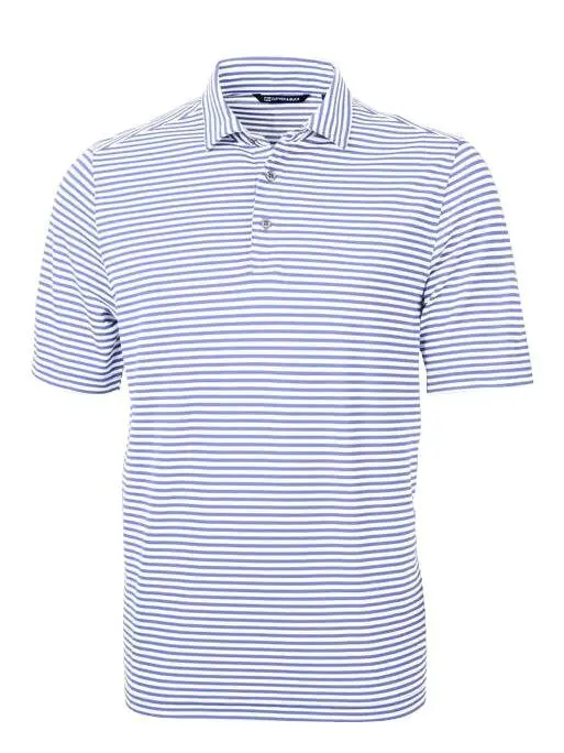 Cutter & Buck Virtue Piqué Stripe Recycled Blend Polo - Hyacinth