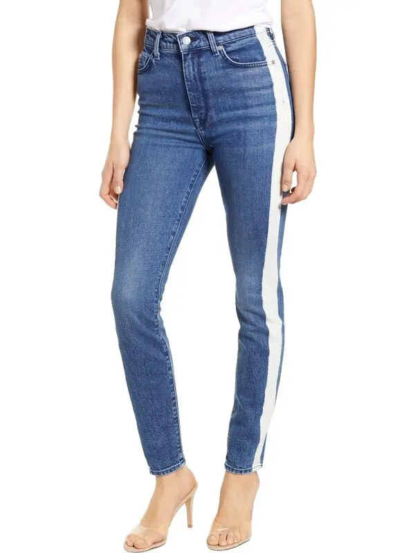 7 For All Mankind Side Stripe High-waist Skinny Jeans - Retro Broadway
