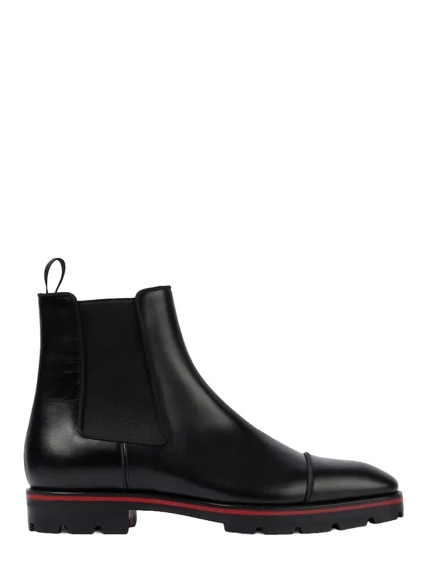 CHRISTIAN LOUBOUTIN Melon Leather Chelsea Boots - Black