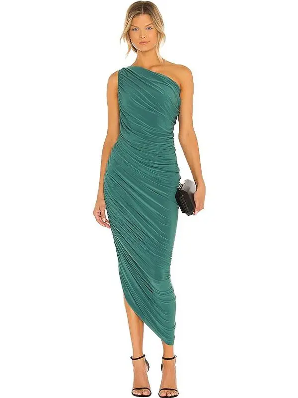 Norma Kamali Diana Gown - Mountain Green