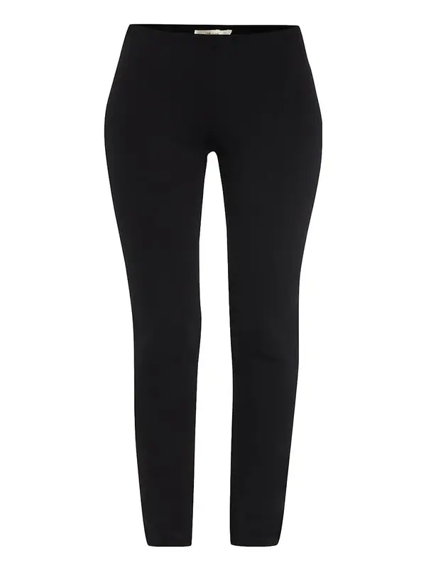 THE ROW Woolworth Mid-rise Ankle Leggings - Black