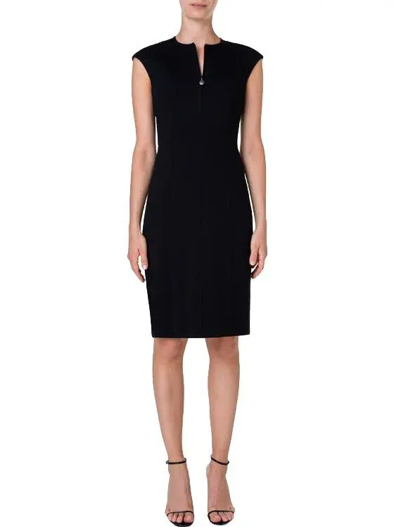 Akris Cap-sleeve Sheath Dress - Black