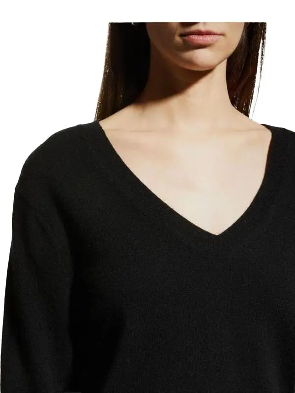 Vince Weekend V-neck Cashmere Pullover - Black