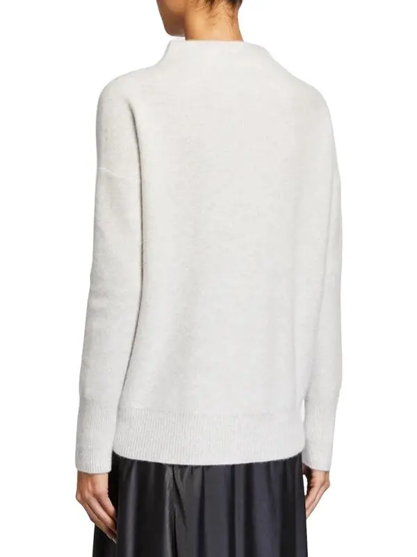 Vince Boiled Cashmere Turtleneck Pullover - Gray