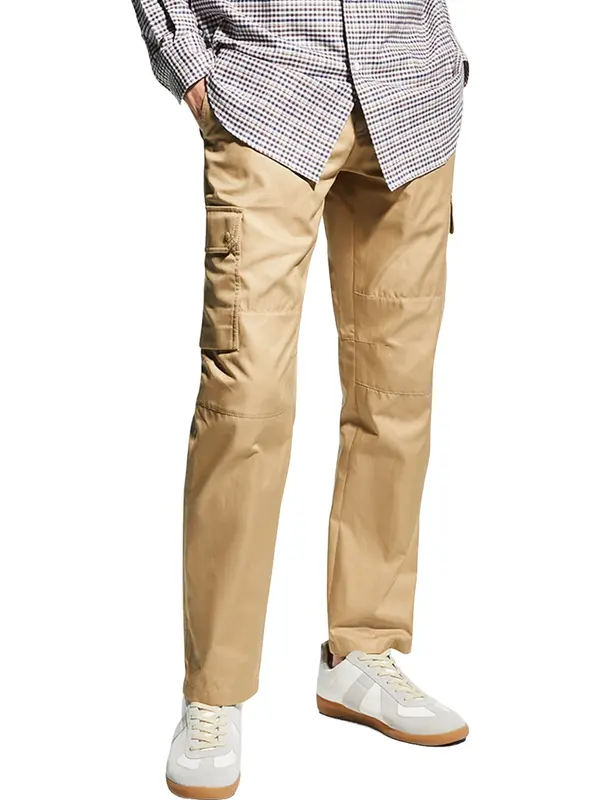 Brioni Solid Cotton Cargo Pants - Taupe