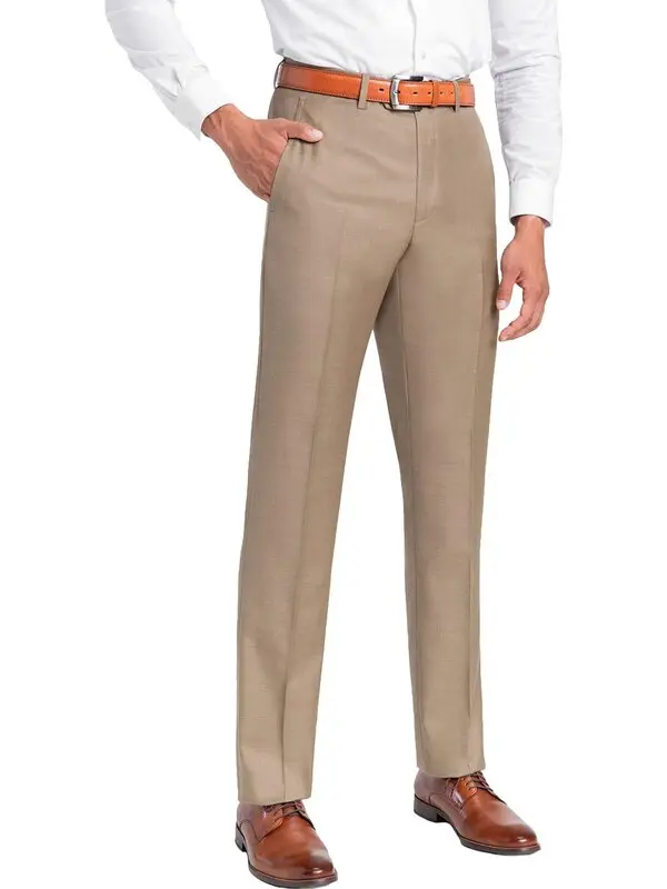 Santorelli Loro Piana Wool Trousers - Tan