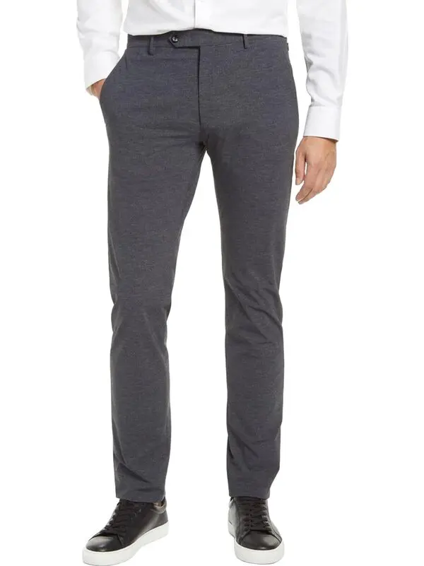 Zanella Heather Effect Active Stretch Trousers - Dark Grey