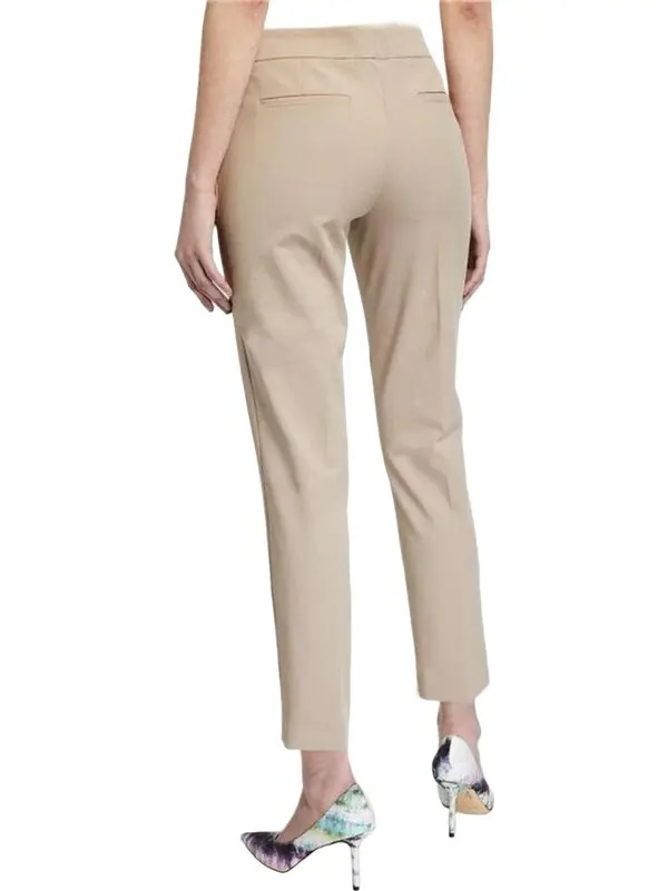 Akris Frankie Straight-leg Cropped Pants - Beige