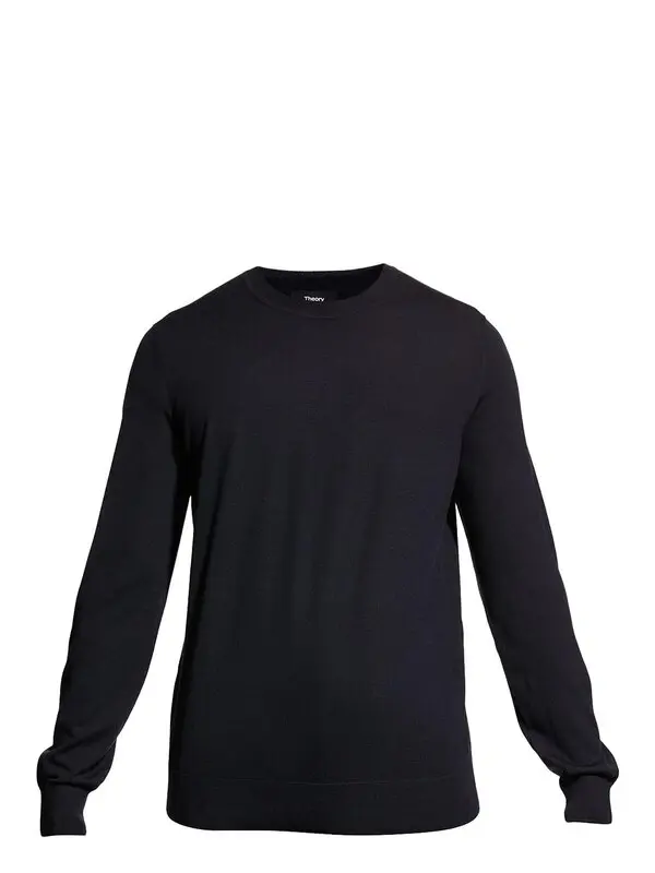 Theory Regal Wool Crewneck Sweater - Navy