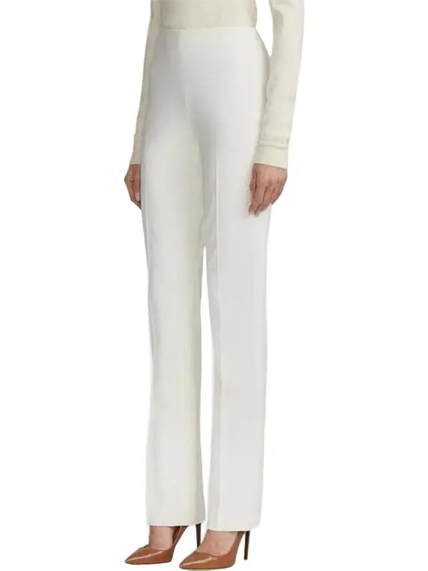 Ralph Lauren Alandra Straight-leg Wool Pants - Ivory