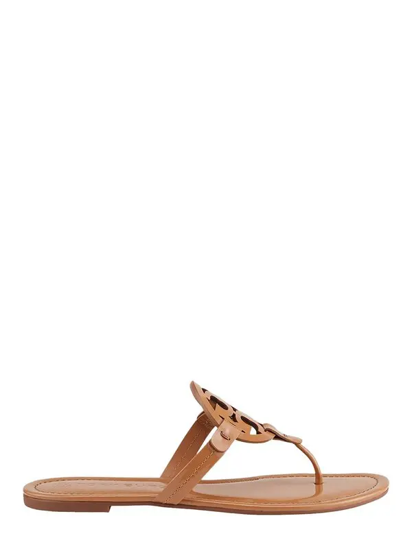 Tory Burch Miller Patent Leather Sandals - Tan
