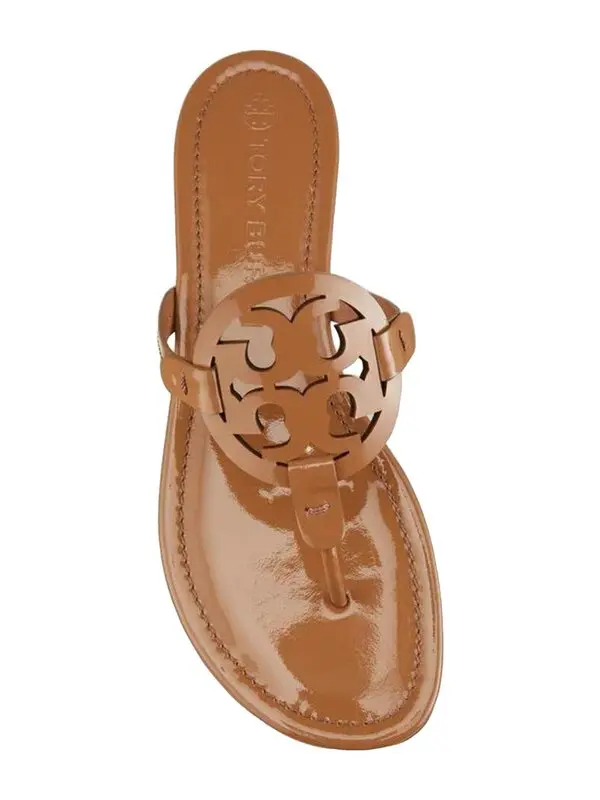 Tory Burch Miller Patent Leather Sandals - Tan