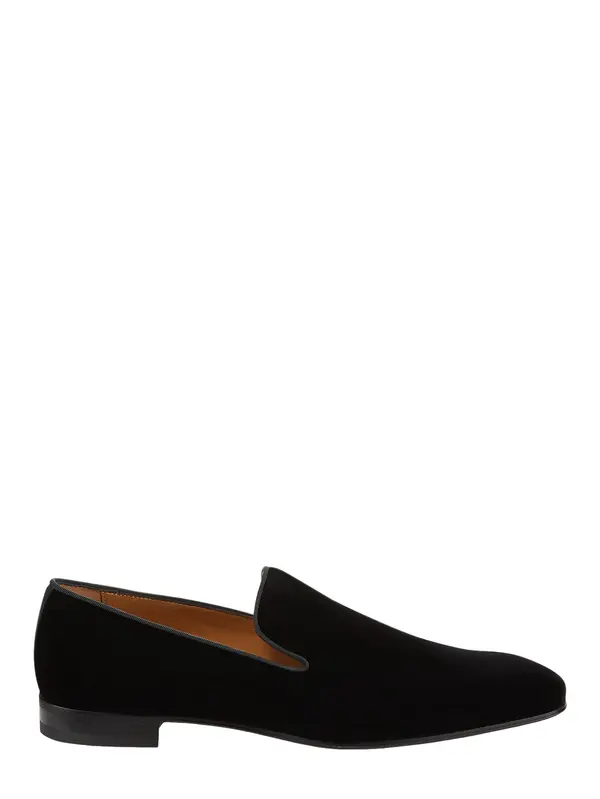 PAUL STUART Harrier Velvet Venetian Loafers - Black