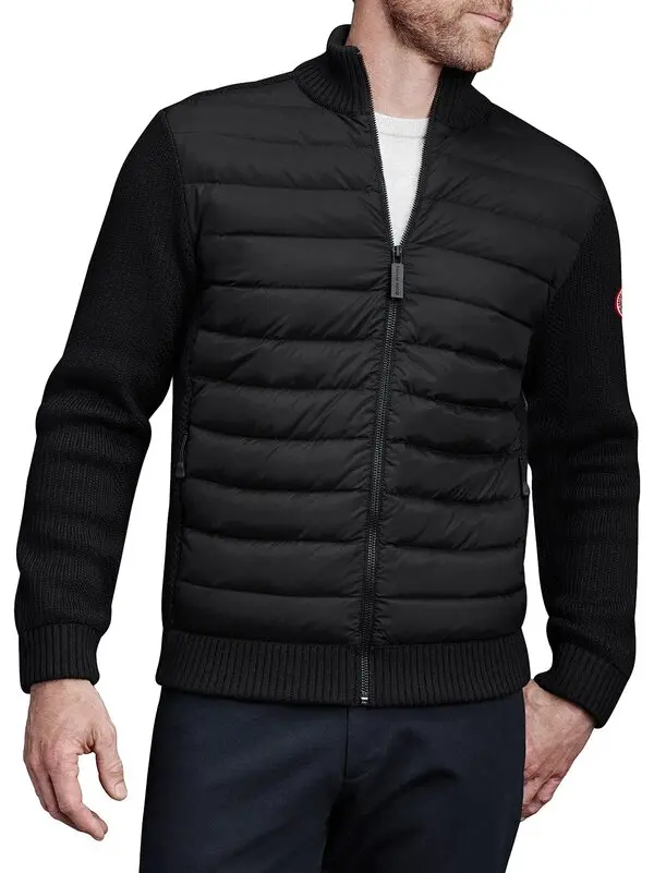 Canada Goose Hybridge Knit Zip-up Jacket - Black
