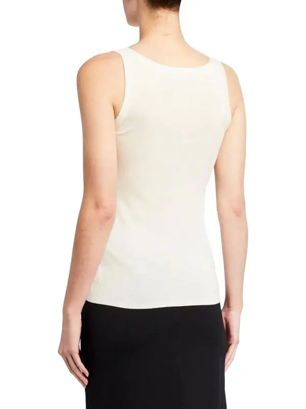 Akris Knitted Wool Tank - Cream