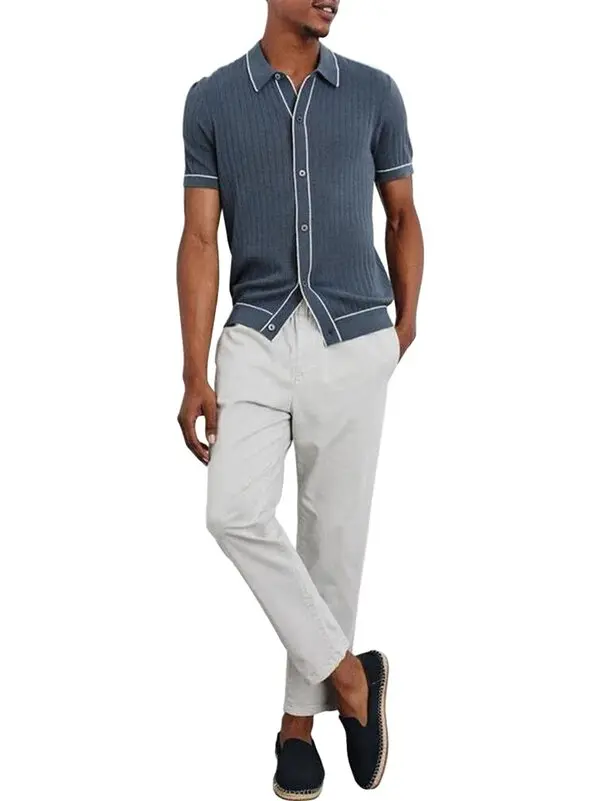 Vilebrequin Apos;s Caroubis Solid Linen Sport Shirt - Sky