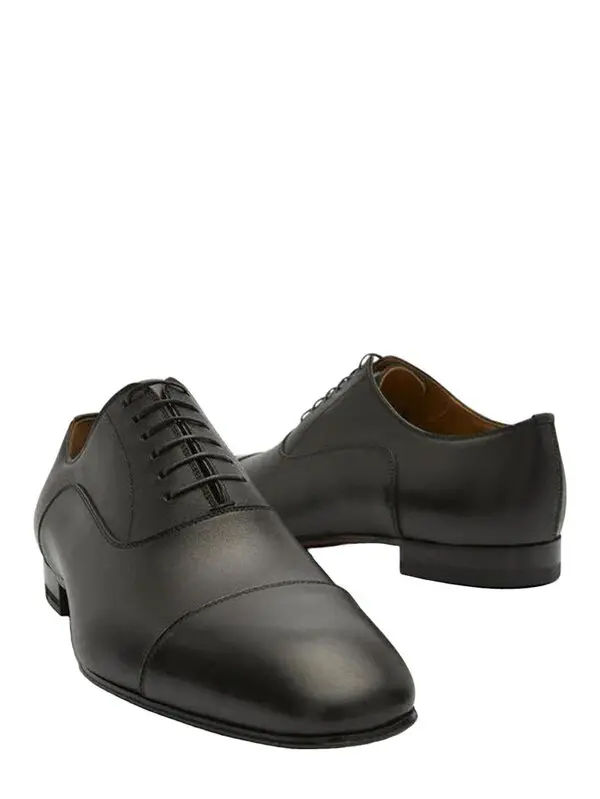 CHRISTIAN LOUBOUTIN Greggo Leather Oxford Shoes - Black