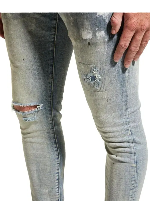 PURPLE BRAND P001 Blowout Skinny Jeans - Indigo