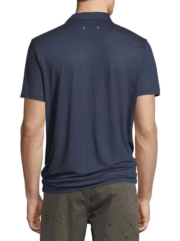 Vilebrequin Apos;s Pyramid Linen Polo Shirt - Navy