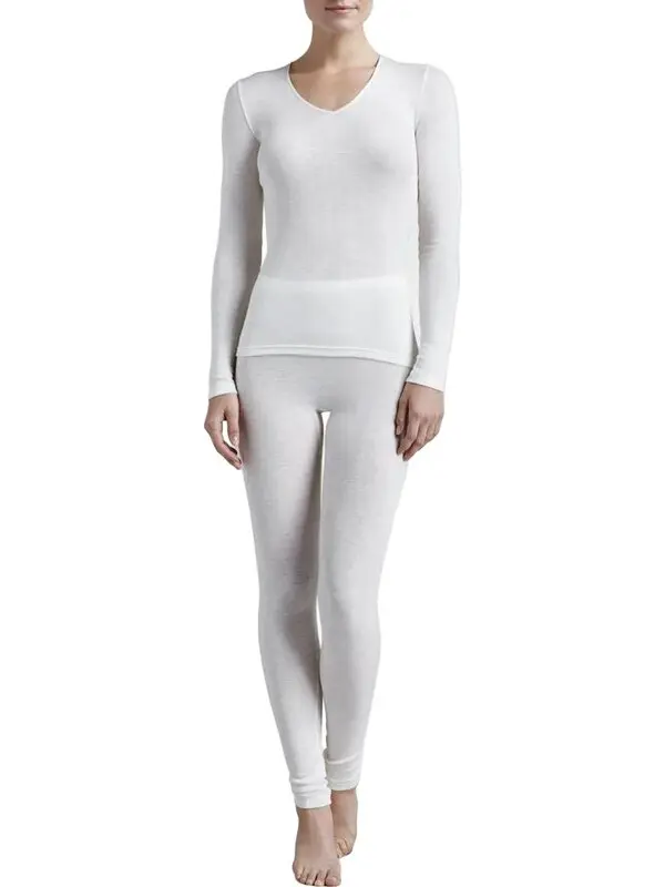Hanro Wool & Silk Blend Leggings - Ivory