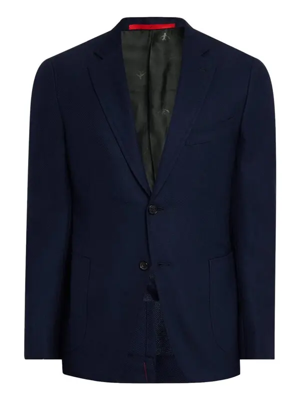 Isaia Cortina Wool Blazer - Navy