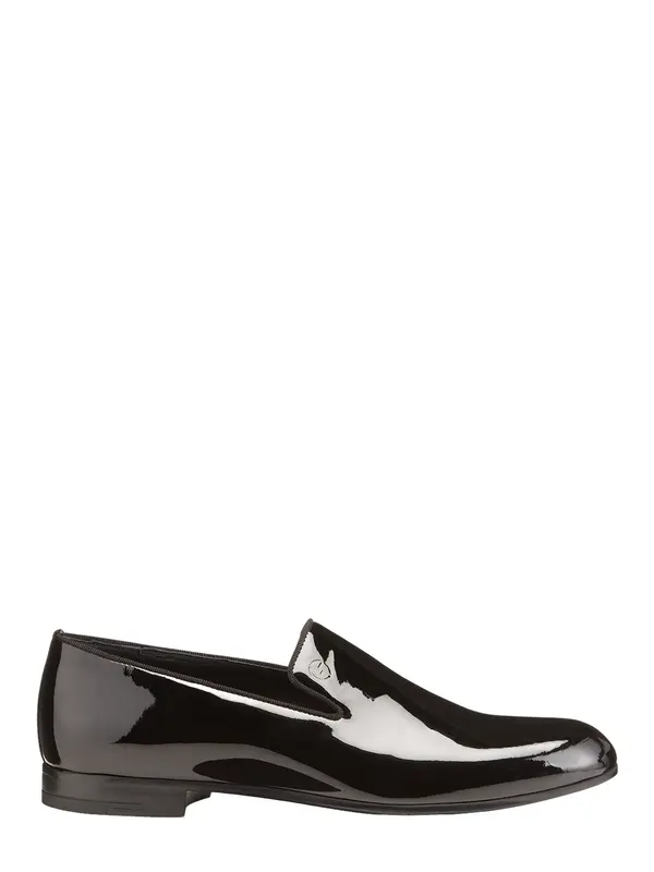 Giorgio Armani Patent Loafers - Black