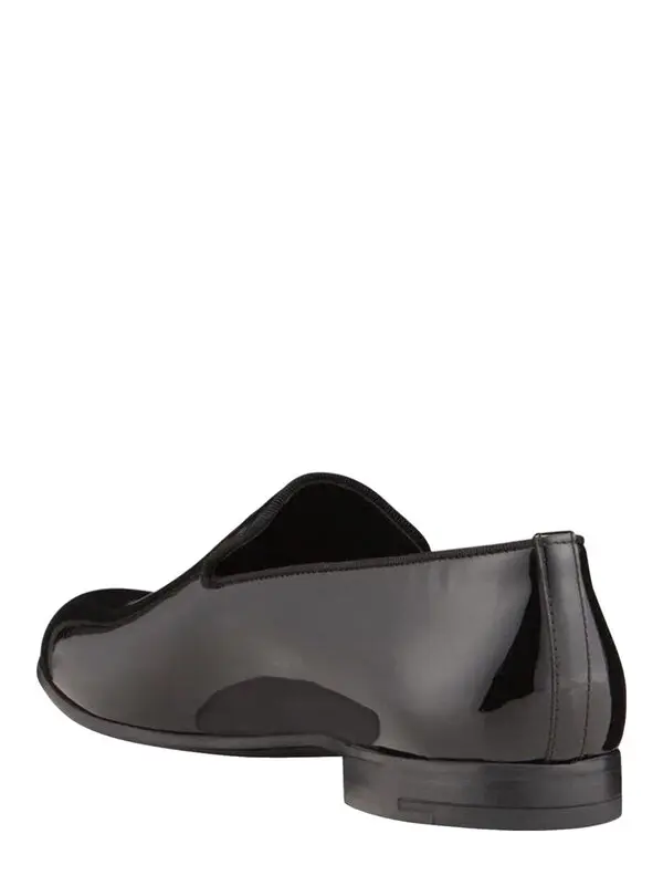 Giorgio Armani Patent Loafers - Black